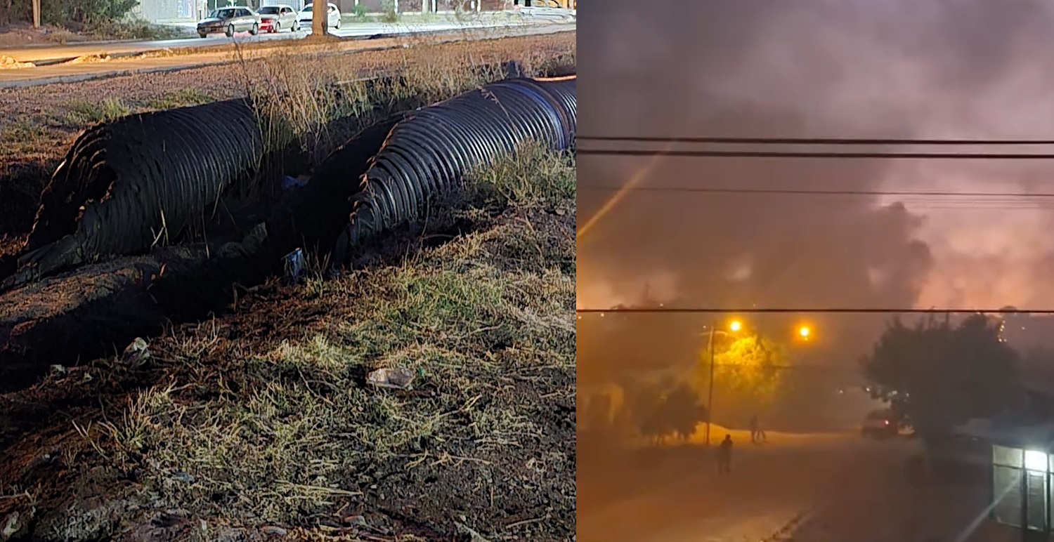 Humo intenso: prendieron fuego los caños de la Avenida Traful ...